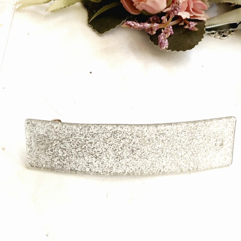 Silver Barrette - Etsy
