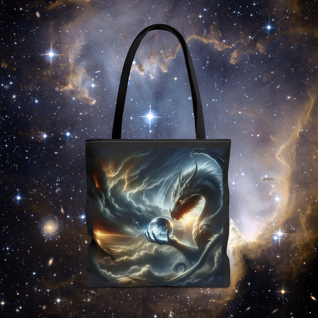 Dragon Tote Bag, Dragon Gazing Crystal Ball, Dragon Lover Gift ...