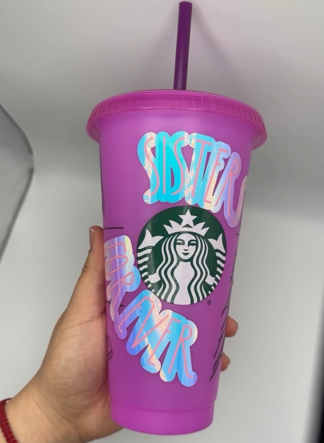 Sisters Forever Starbucks Vinyl Sketch Reusable Cold Cup - Etsy