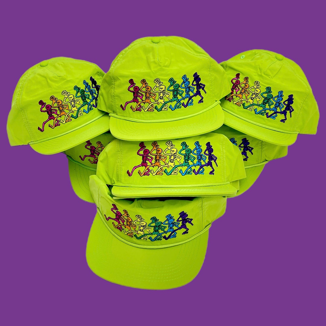 NEW Custom Skeletons Nylon Snapback! - Neon Green - Etsy