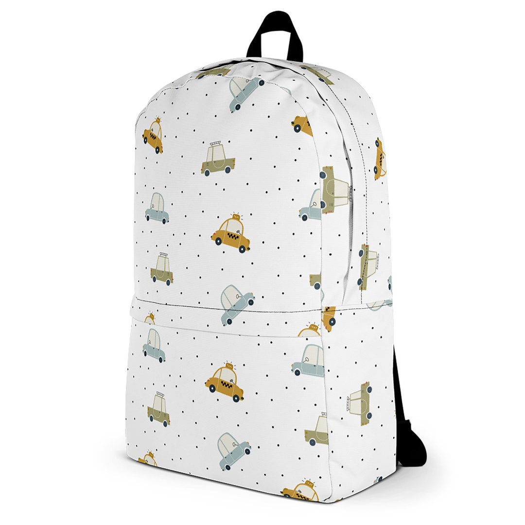 Backpack for Boys Kids Laptop Bag Dots Pattern Cars - Etsy