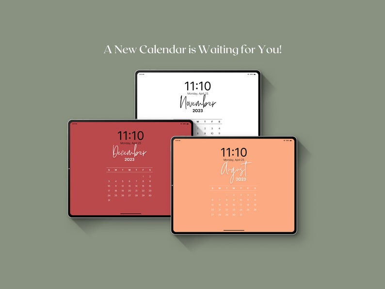 HOT 2025 iPad Wallpaper Calendar Aesthetic Calendar Minimalist Calendar ...