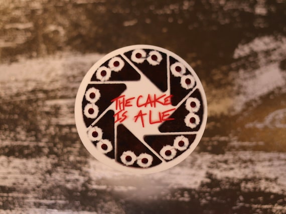 The Cake is a Lie Portal Logo Sticker - Etsy