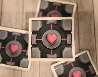 Portal Holographic Weighted Companion Cube 3 Inch Weather/waterproof ...