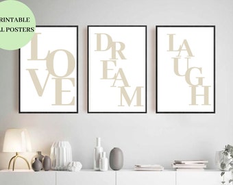 Set of 3 Love Loyalty Respect Quotes Wall Art Digital Print - Etsy