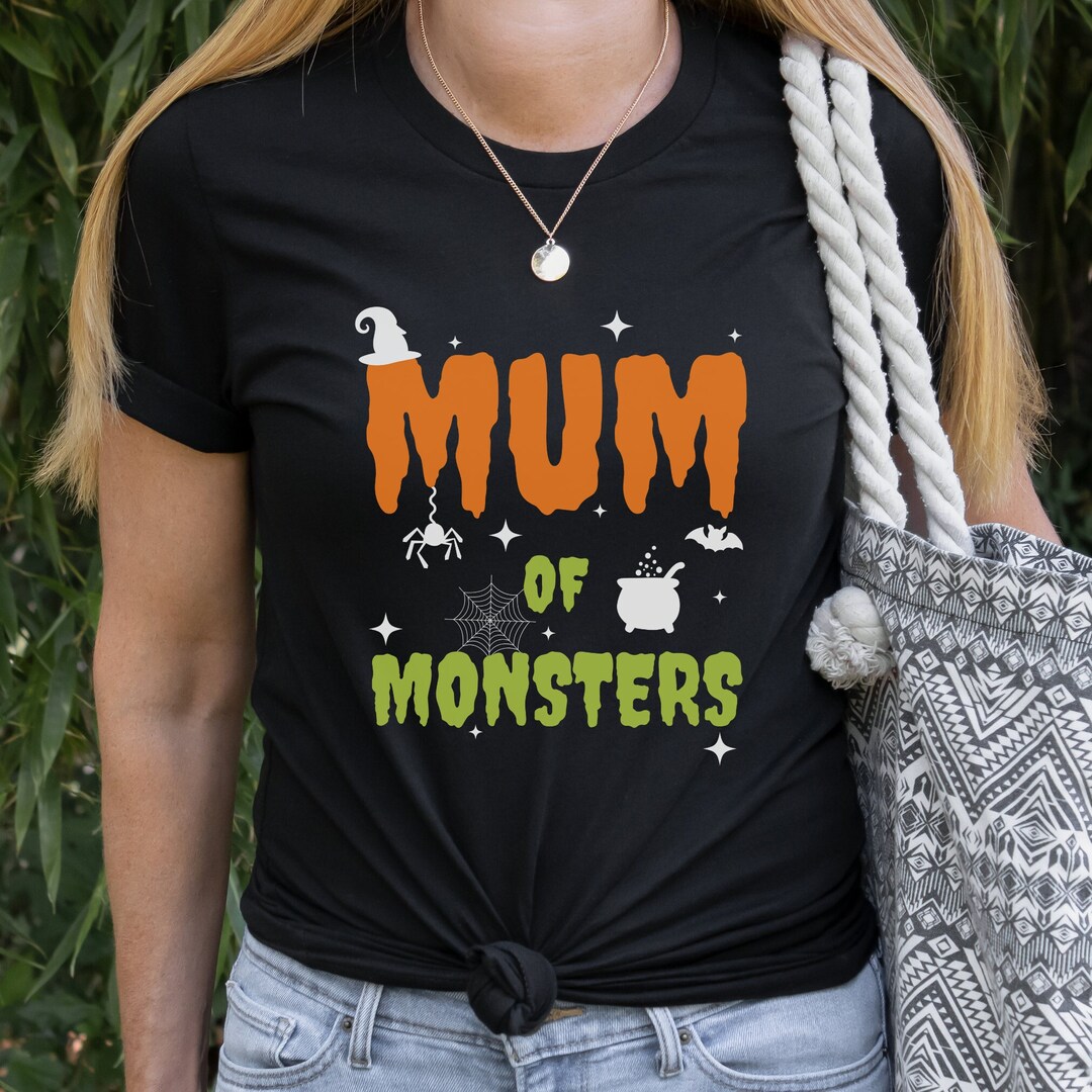 Womens Funny Halloween Shirt, Mum of Monsters Shirt, Womens Mum of Boys ...