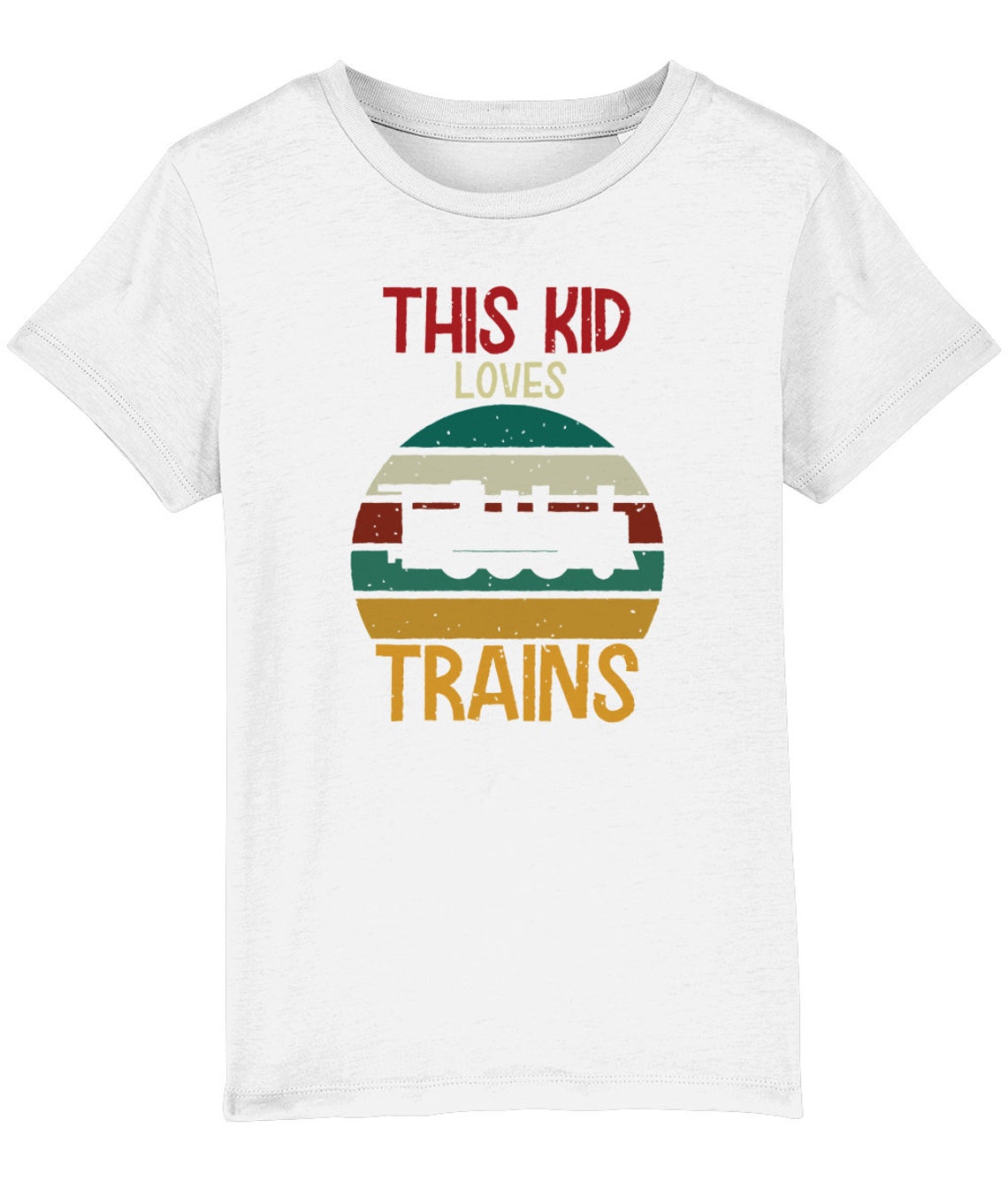 Kids Train Railway T-shirt, This Kid Loves Trains, Boys Girls Train ...