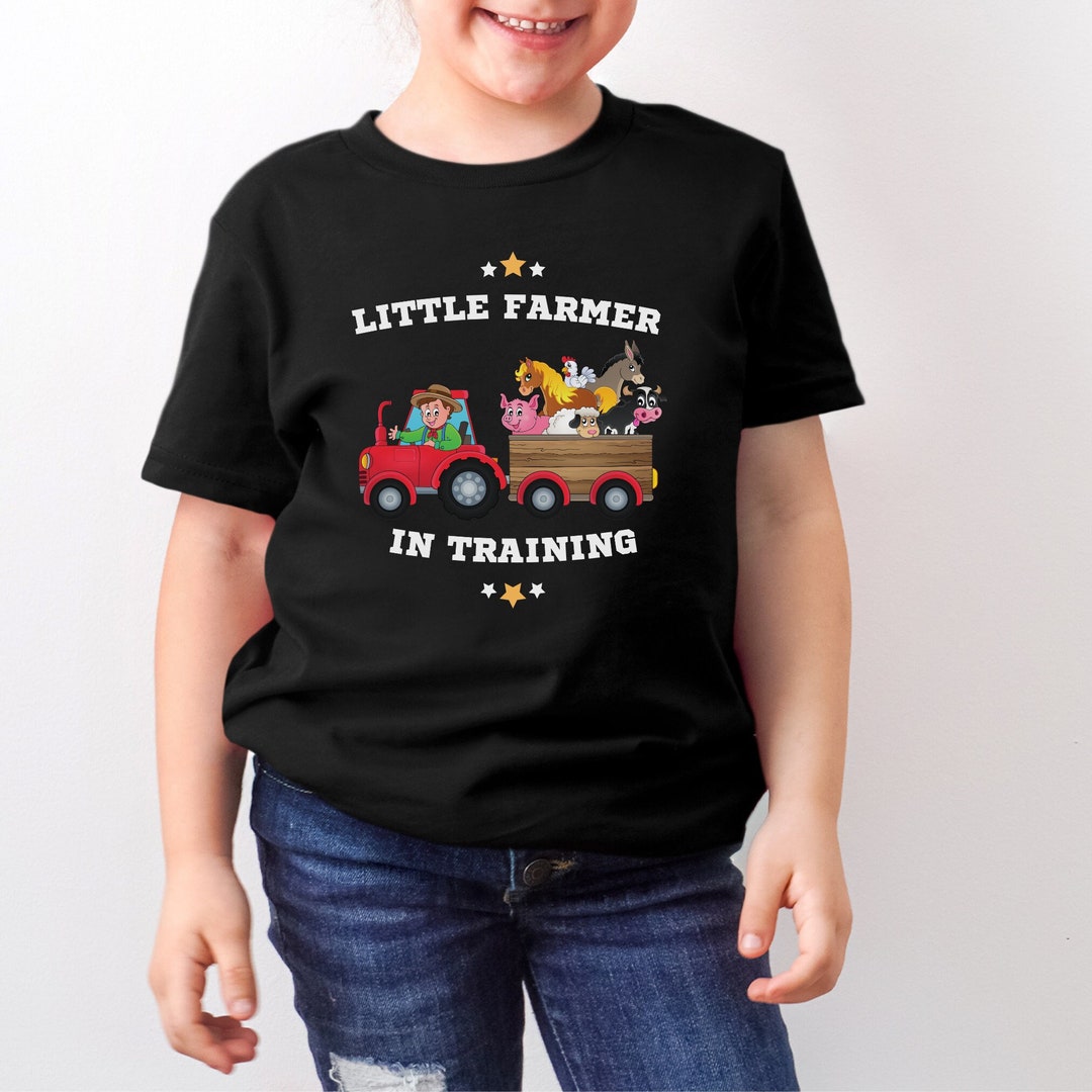 Kids Farmer Tshirt, Farm Animal T Shirt, Boys Farming Shirt Gift ...