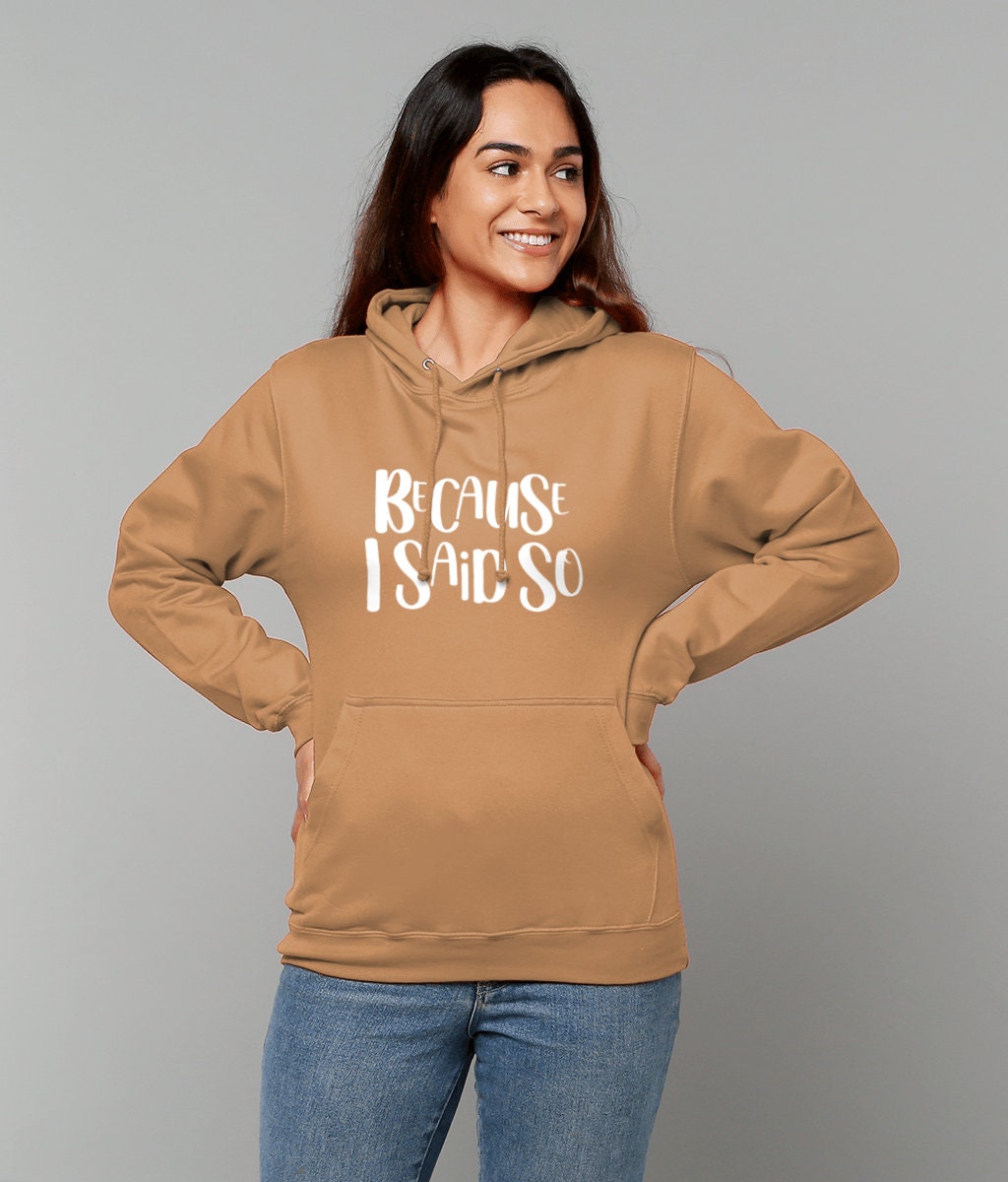 Funny Because I Said so Hoodie Funny Quote Hoodie Sarcastic - Etsy Israel