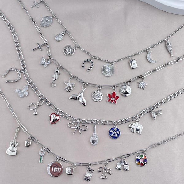 Silver Charms - Etsy