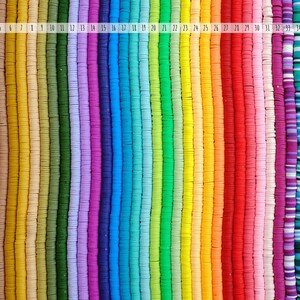 Pearl Heishi Bead Bracelet, White Pearl Bracelet, Polymer Clay Disc Bracelet - Etsy