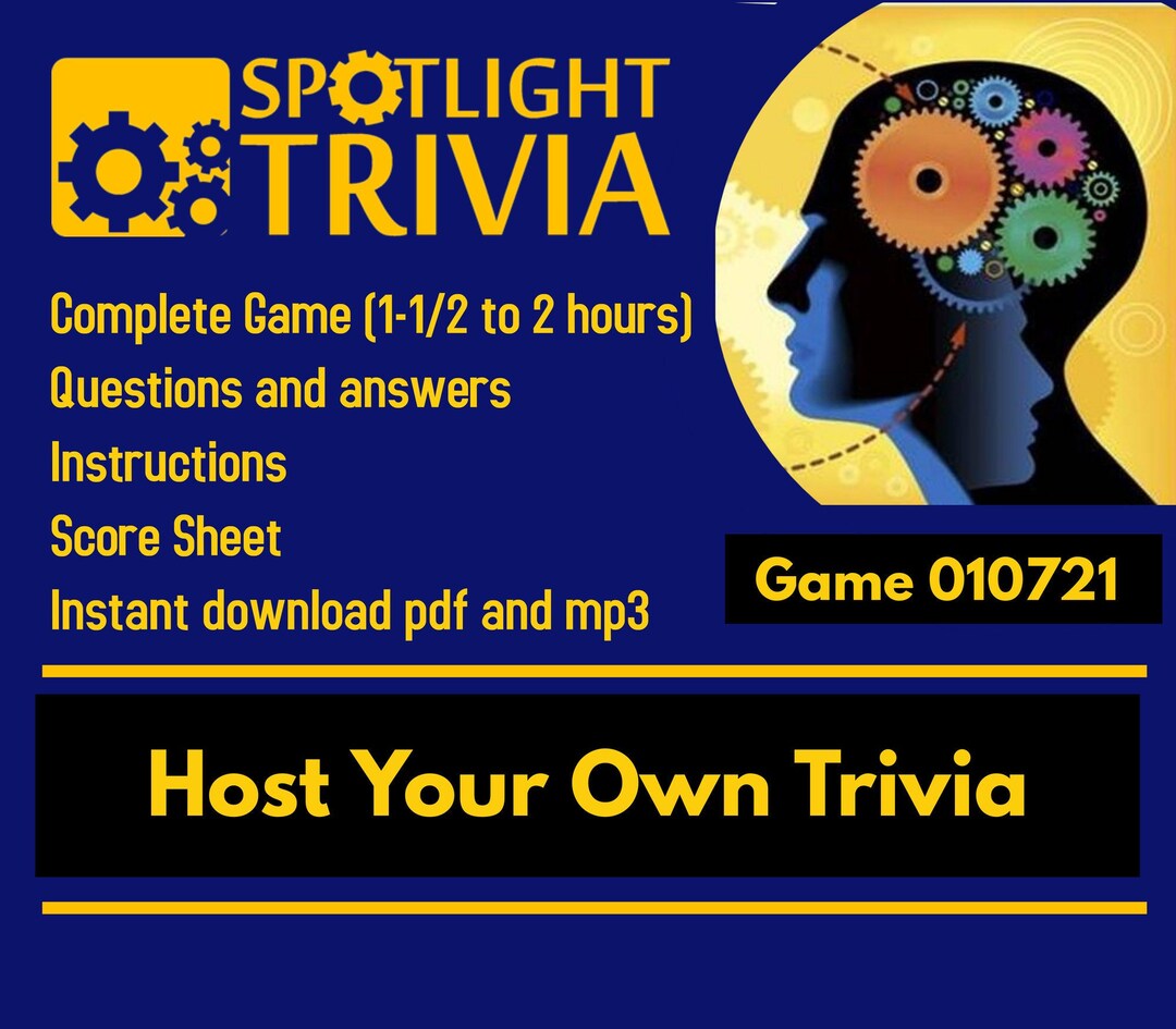 Host Your Own Trivia Pack 010721 - Etsy