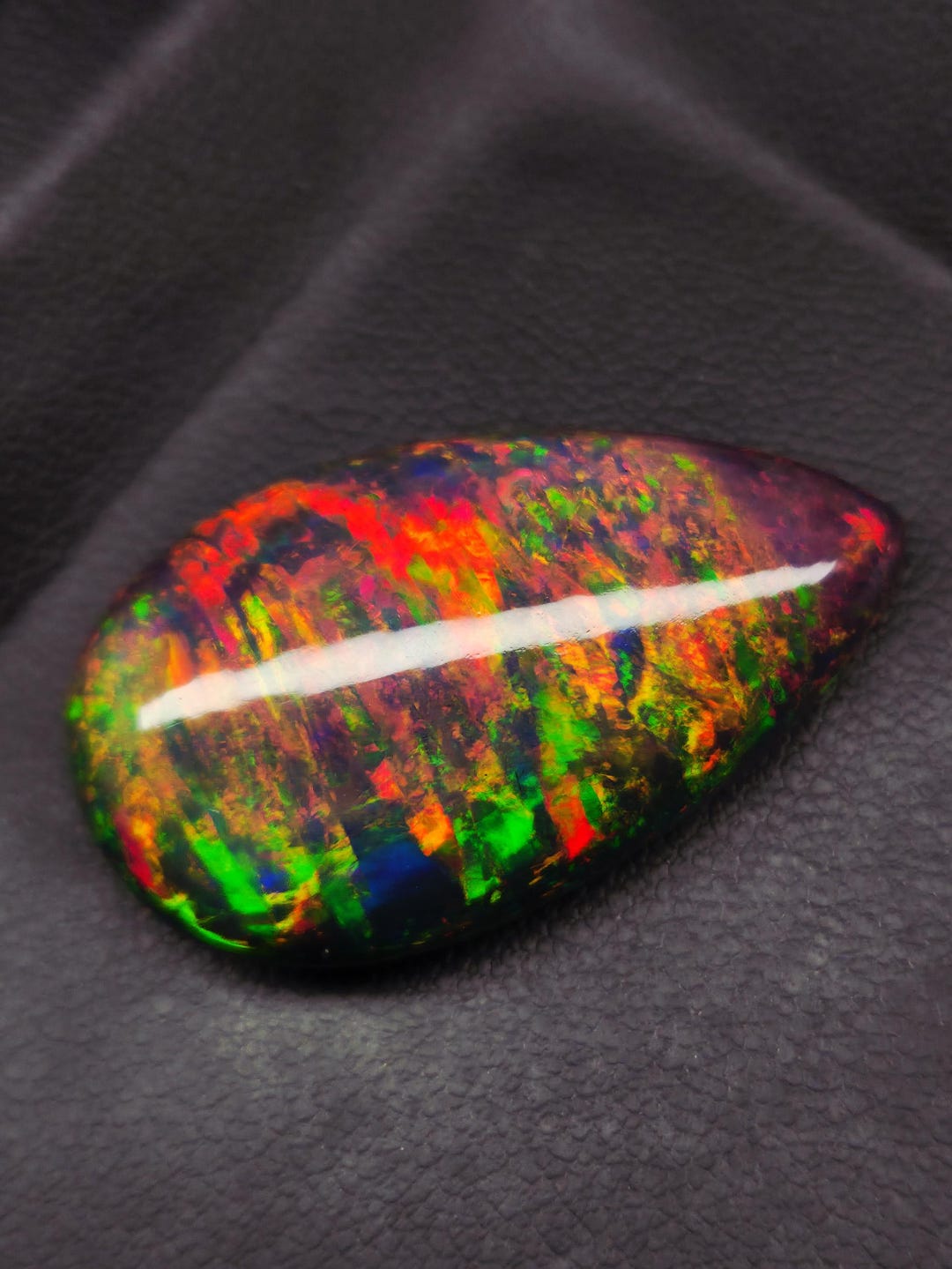 Natural Ethiopian Black Opal, 27.20cts Unique Black Opal Cabochon, Rare ...