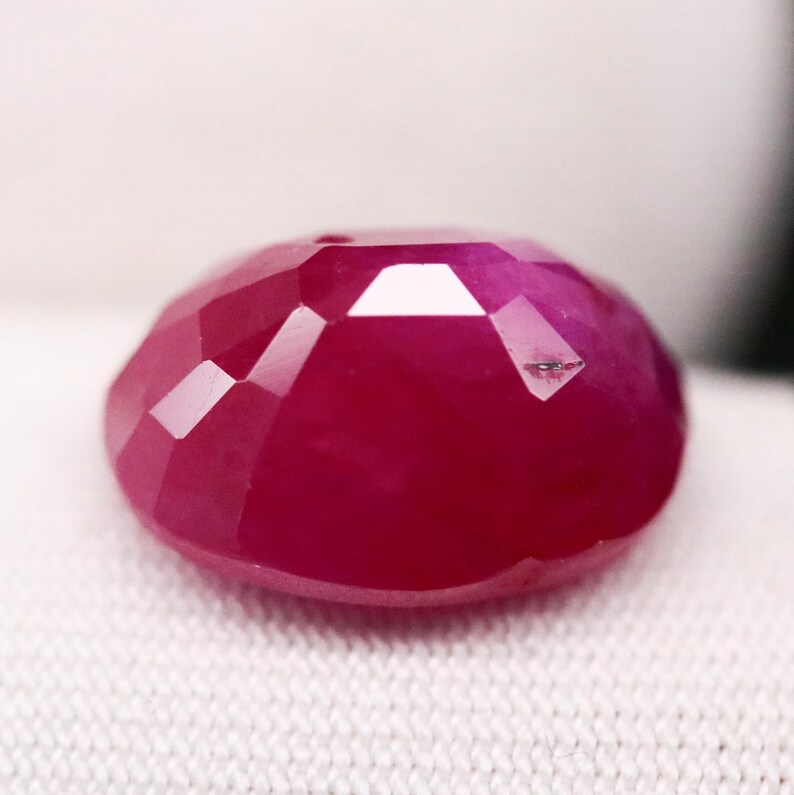 4.35 Ct Natural Ruby Gemstone | Oval Faceted Pinkish-red Manik Stone ...