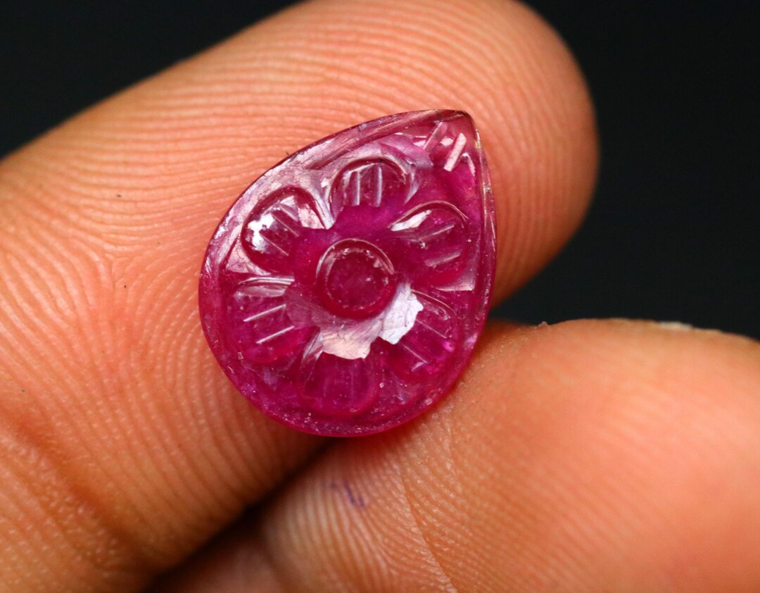 Pear Natural Rare Ruby 3.20 Ct Loose Gemstone for Custom Jewelry Making ...