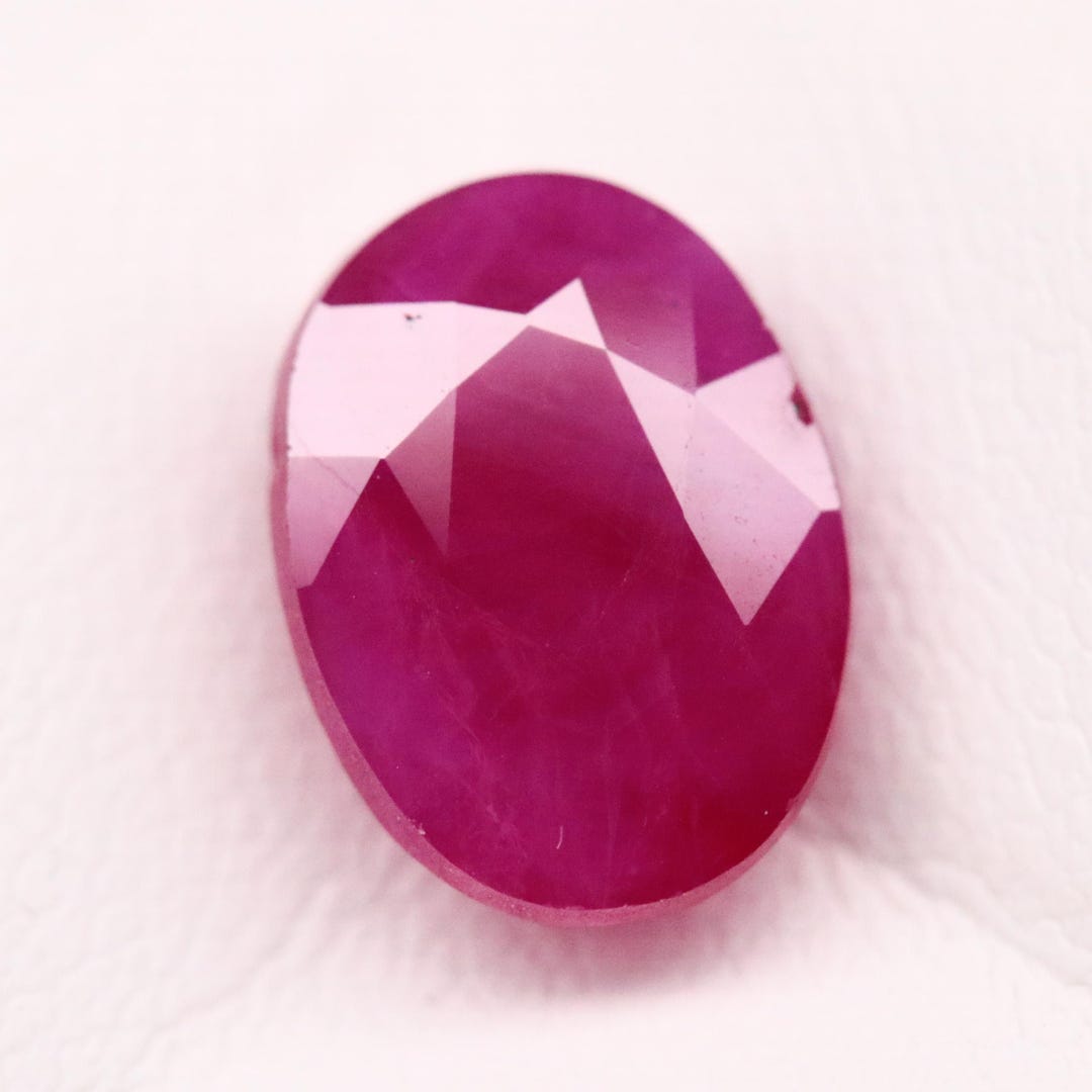 4.35 Ct Natural Ruby Gemstone | Oval Faceted Pinkish-red Manik Stone ...