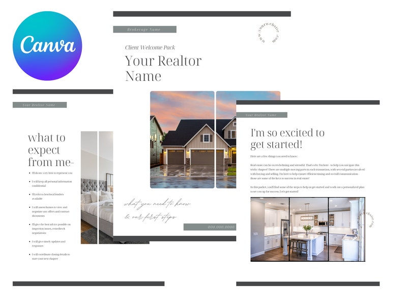 Realtor Client Welcome Template - Etsy