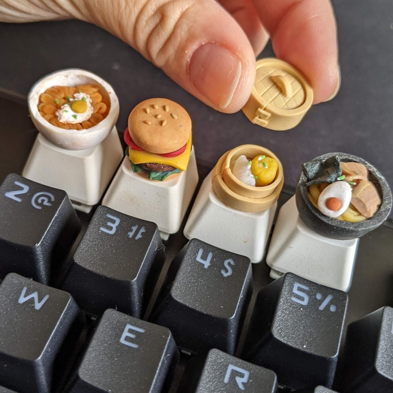 Cute Custom Food Keycap Mechanical Artisan Gifts Keyboard Decor ...