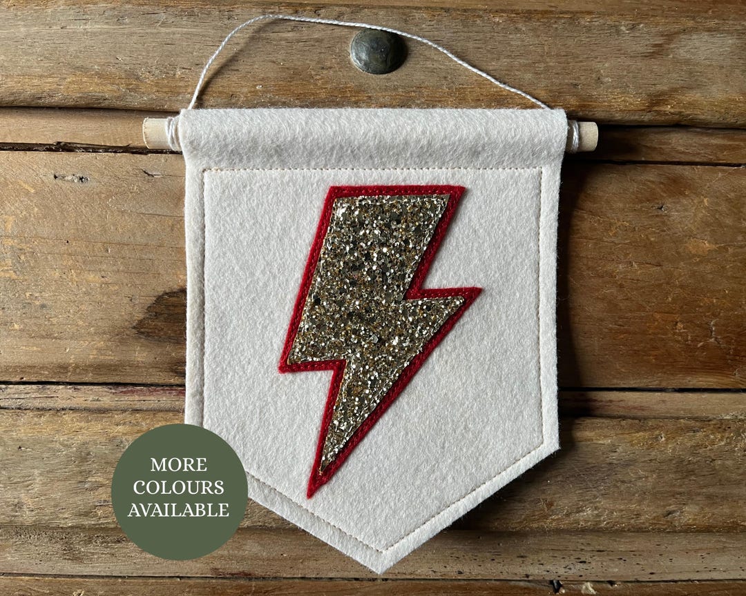 Handmade Lightning Bolt Kids Room Decor Wall Hanging Kids Superhero ...