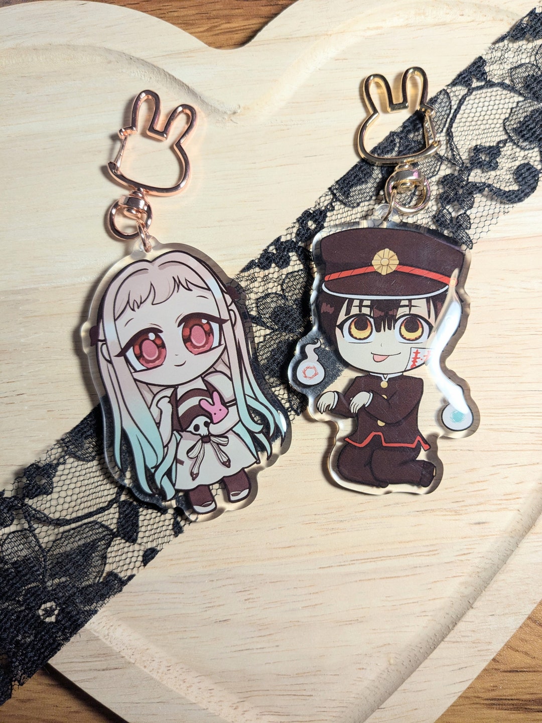 Daikon Girl and Toilet Boy Double Sided Acrylic Keychains - Etsy
