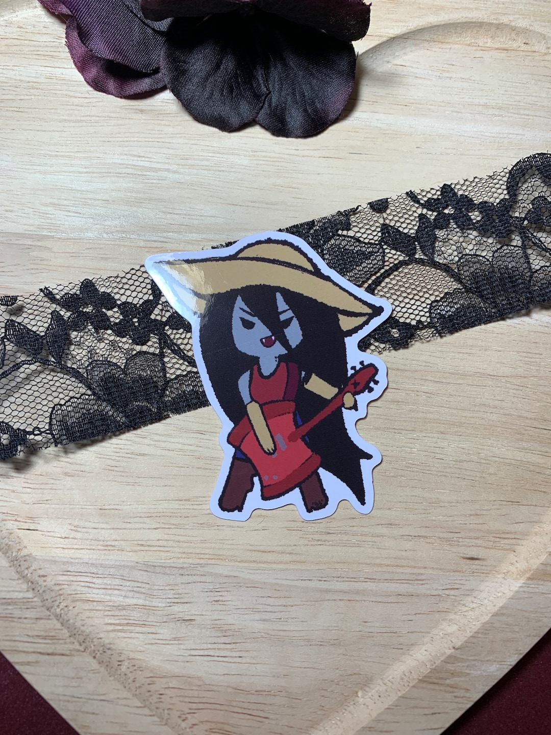 Vampire Rocker Doodle Vinyl Sticker - Etsy