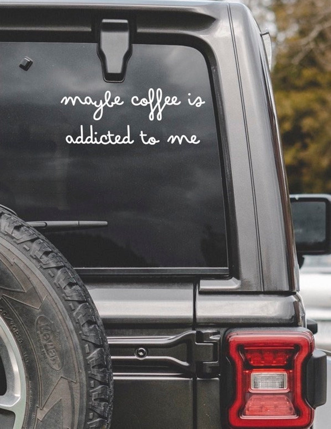 Maybe Coffee is Addicted to Me Decal, Coffee Lover Gift, MacBook Decal ...