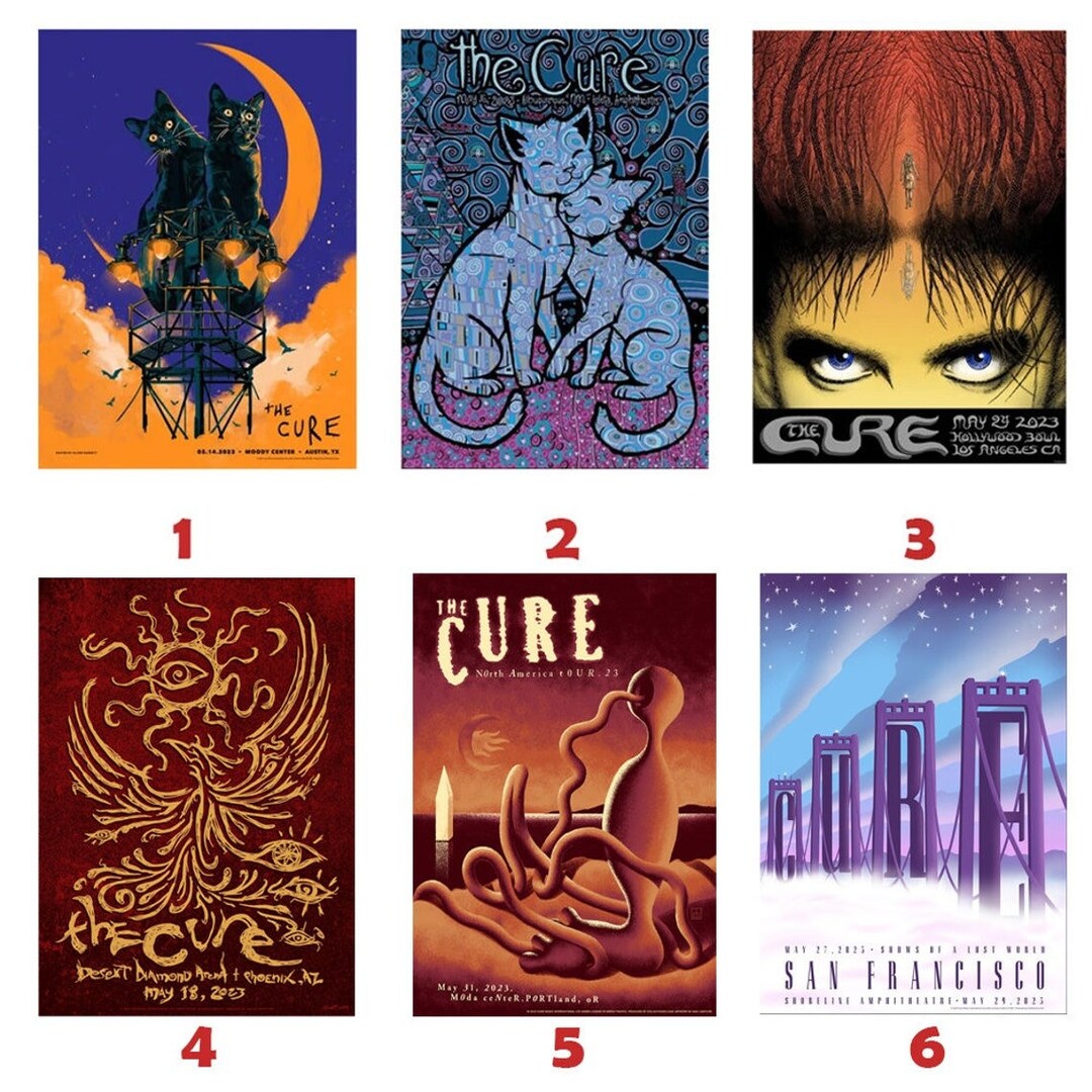 2023 the Cure Tour Poster the Cure World Tour 2023 Poster - Etsy