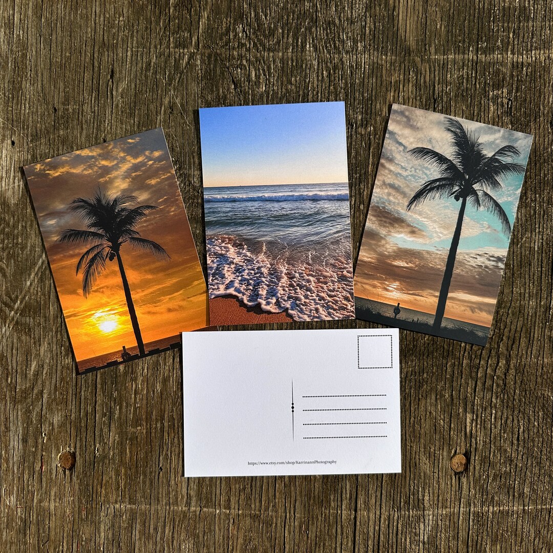 Beach Postcards Set of 3 Pack Writing Gifts Pen Pals Snail Mail ...