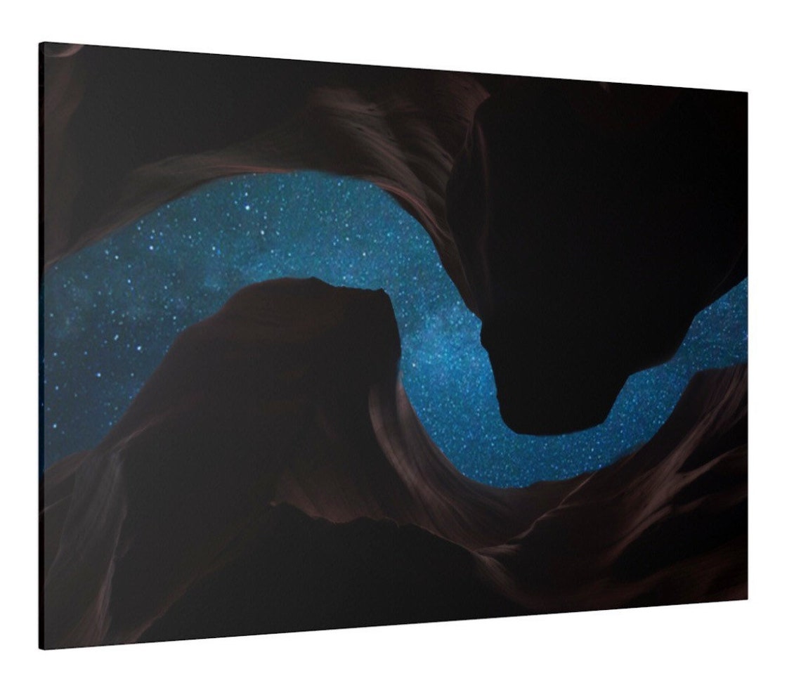 Canyon at Night Wall Art Star Gazing Wall Canvas Nature - Etsy