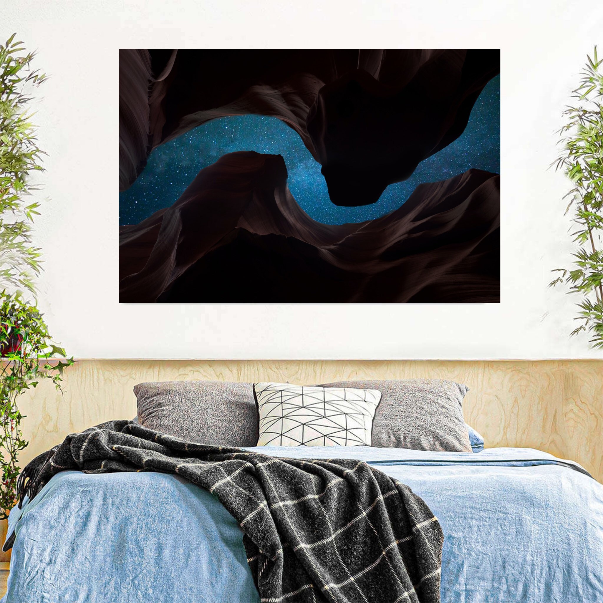 Canyon at Night Wall Art Star Gazing Wall Canvas Nature - Etsy
