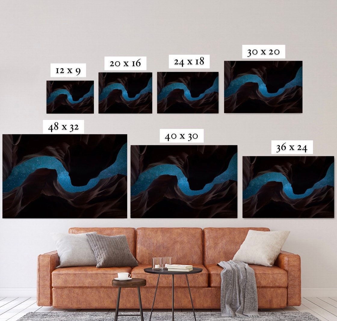 Canyon at Night Wall Art Star Gazing Wall Canvas Nature - Etsy