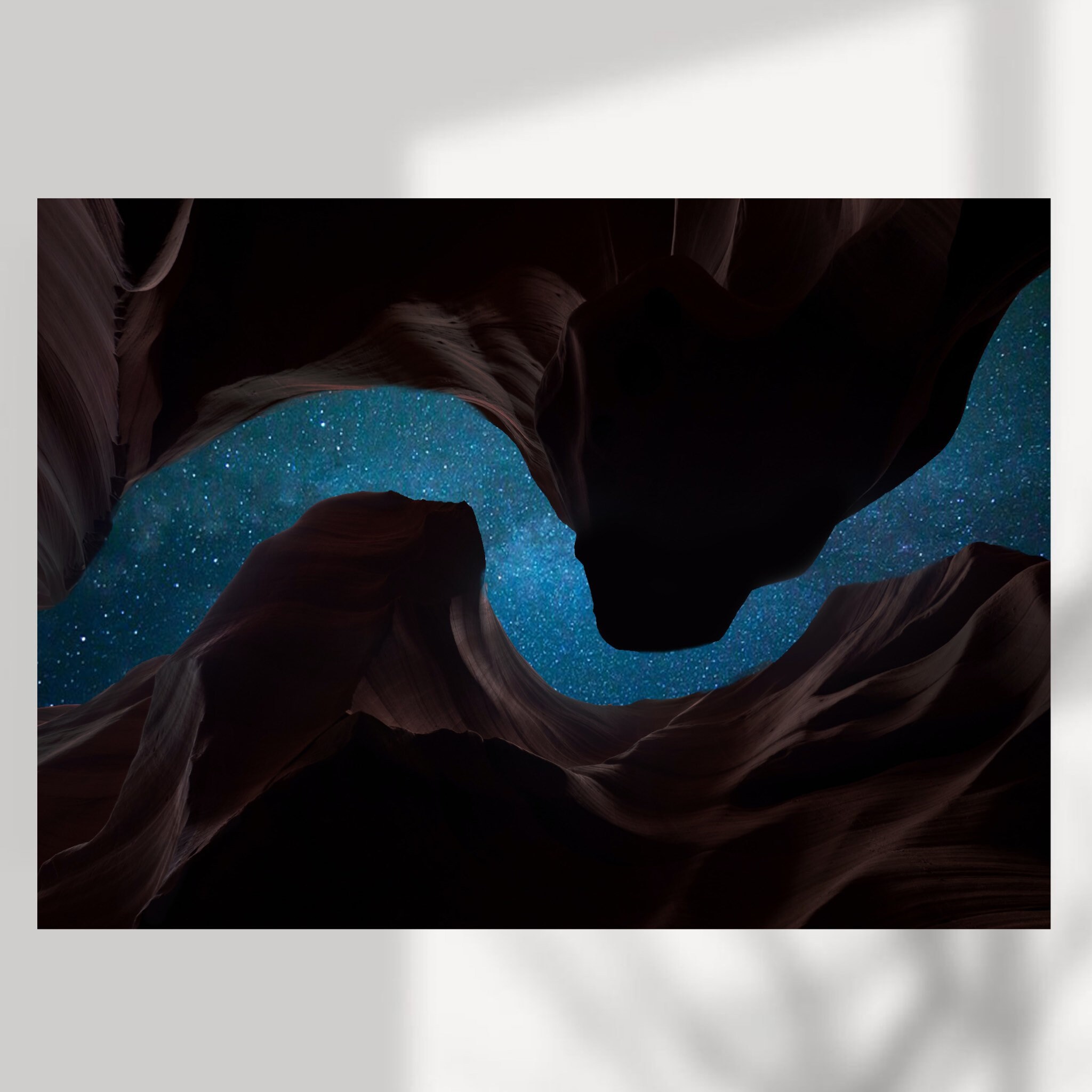 Canyon at Night Wall Art Star Gazing Wall Canvas Nature - Etsy