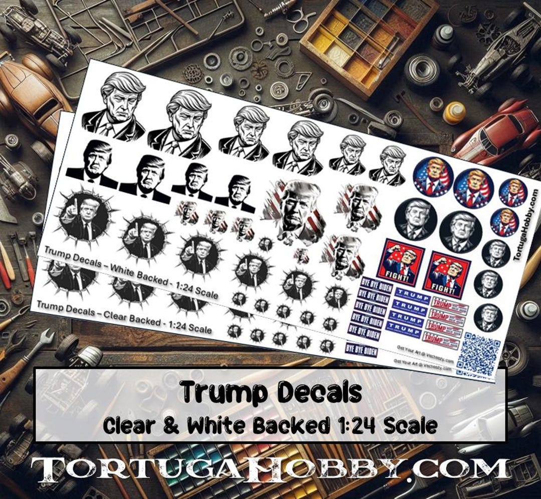 Trump Decals - 1-24 1-64 1-18 Scale for Models, Derby Cars and More - Etsy