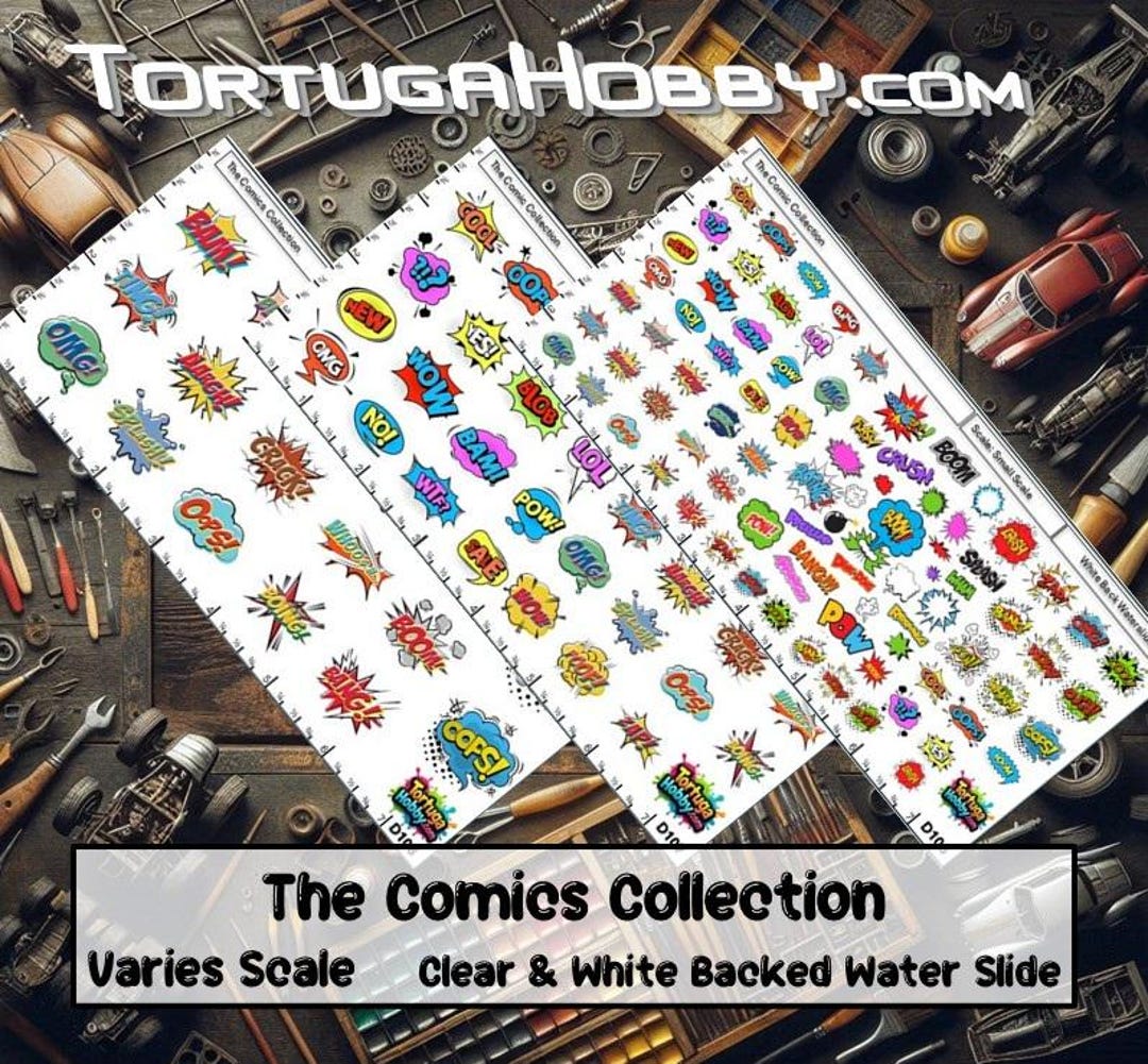 Comic Book Stickers: Decals for Diorama, Car, Truck - Etsy