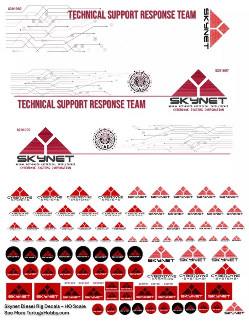 Skynet HO Scale Big Rig Decals - Waterslide Stickers - Etsy