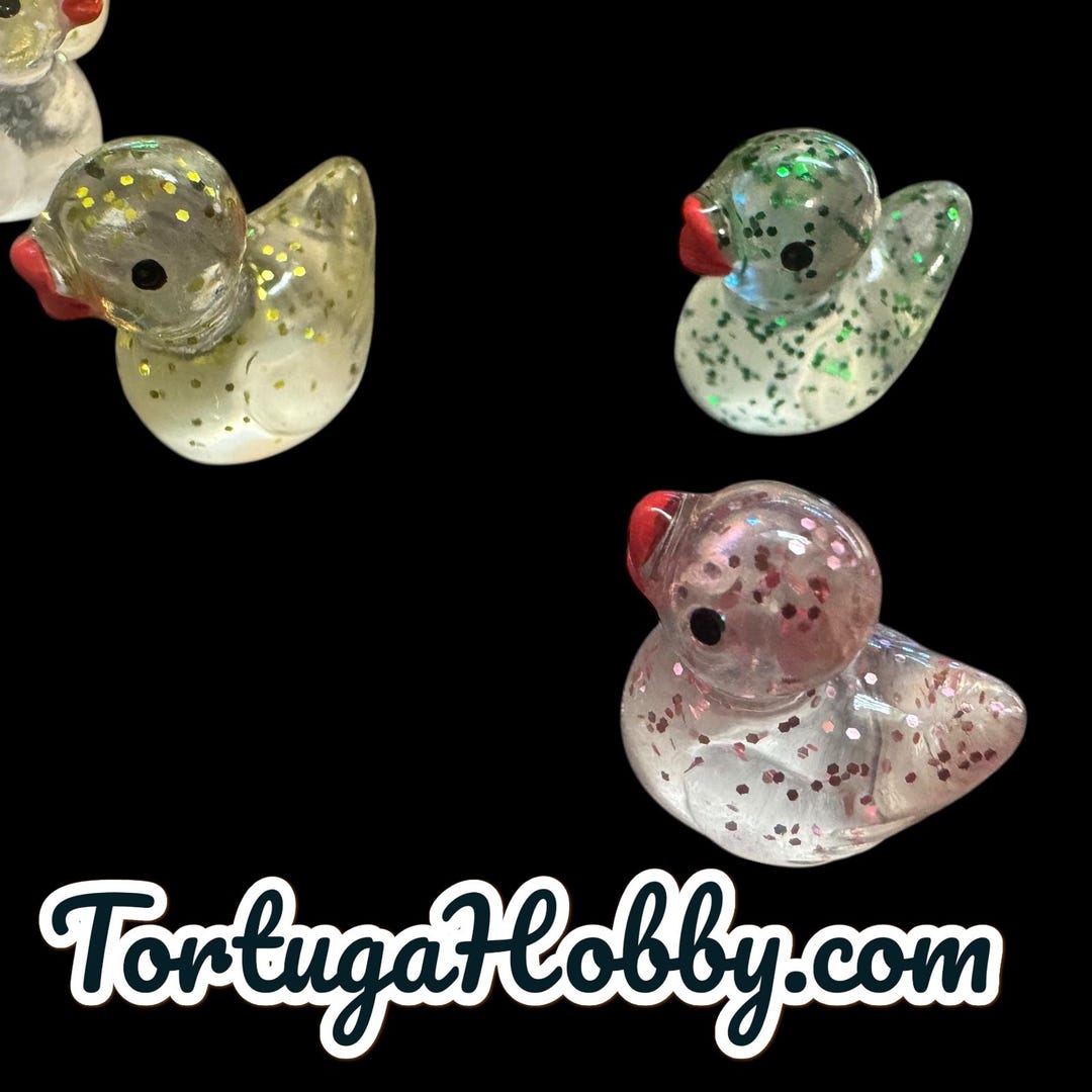 10pc Acrylic Duck Counters in Round Golden Box - Perfect for Unique ...