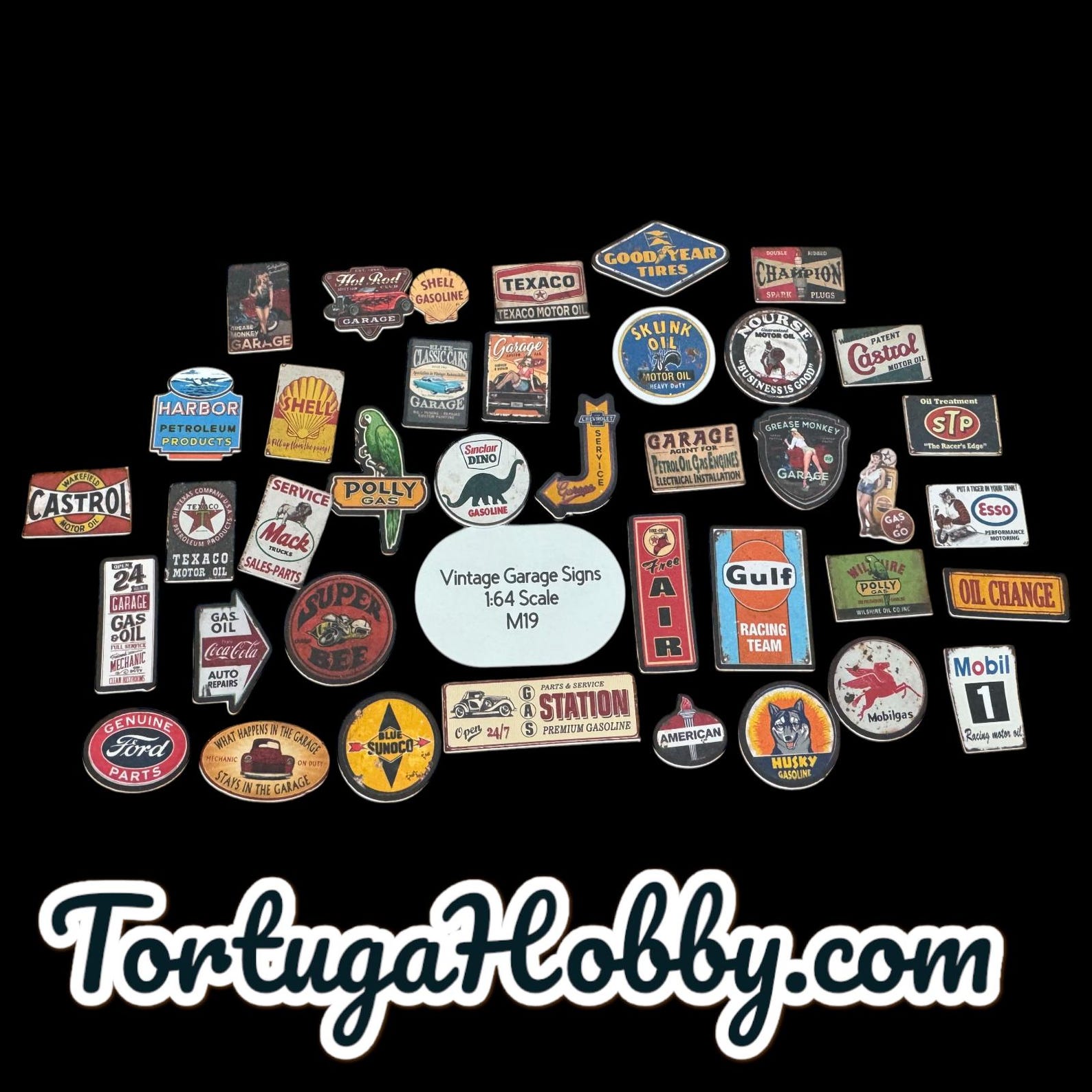 Miniature Vintage Garage Signs: Card Stock or Stickers - Etsy