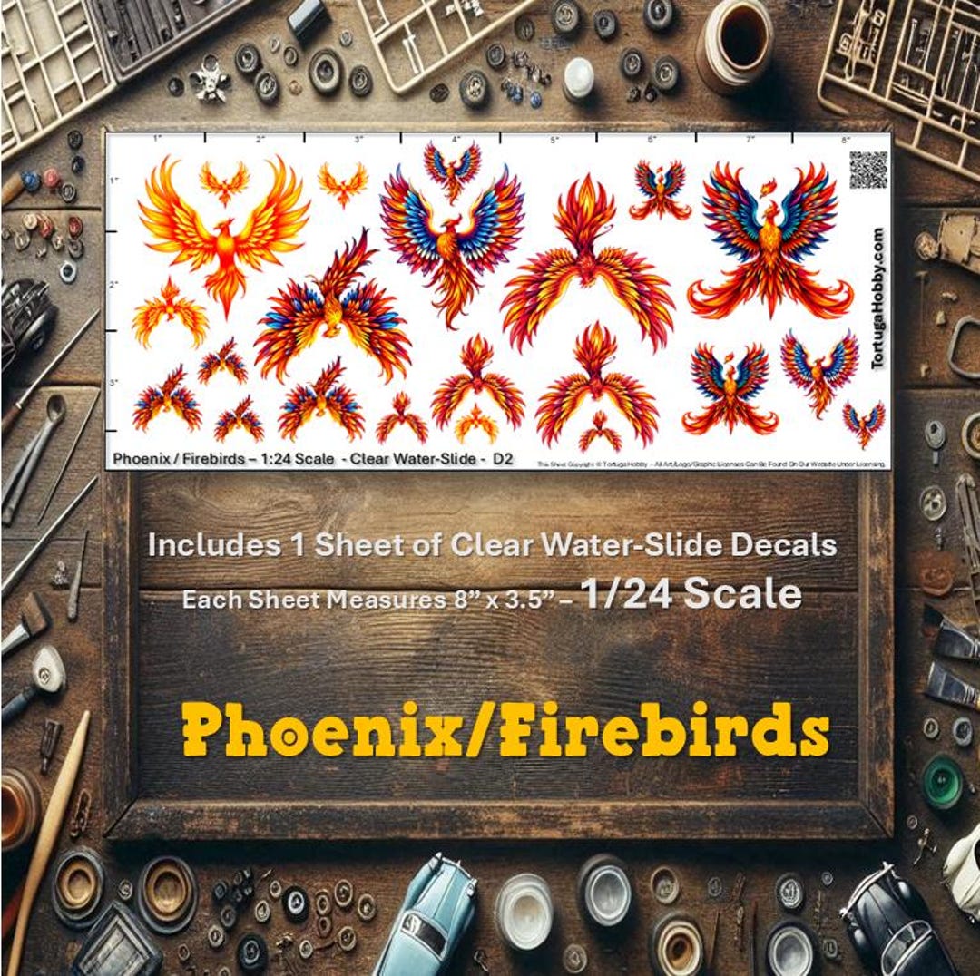 Phoenix/firebird- Stickers or Decals - Personalize Your Diorama, Car ...