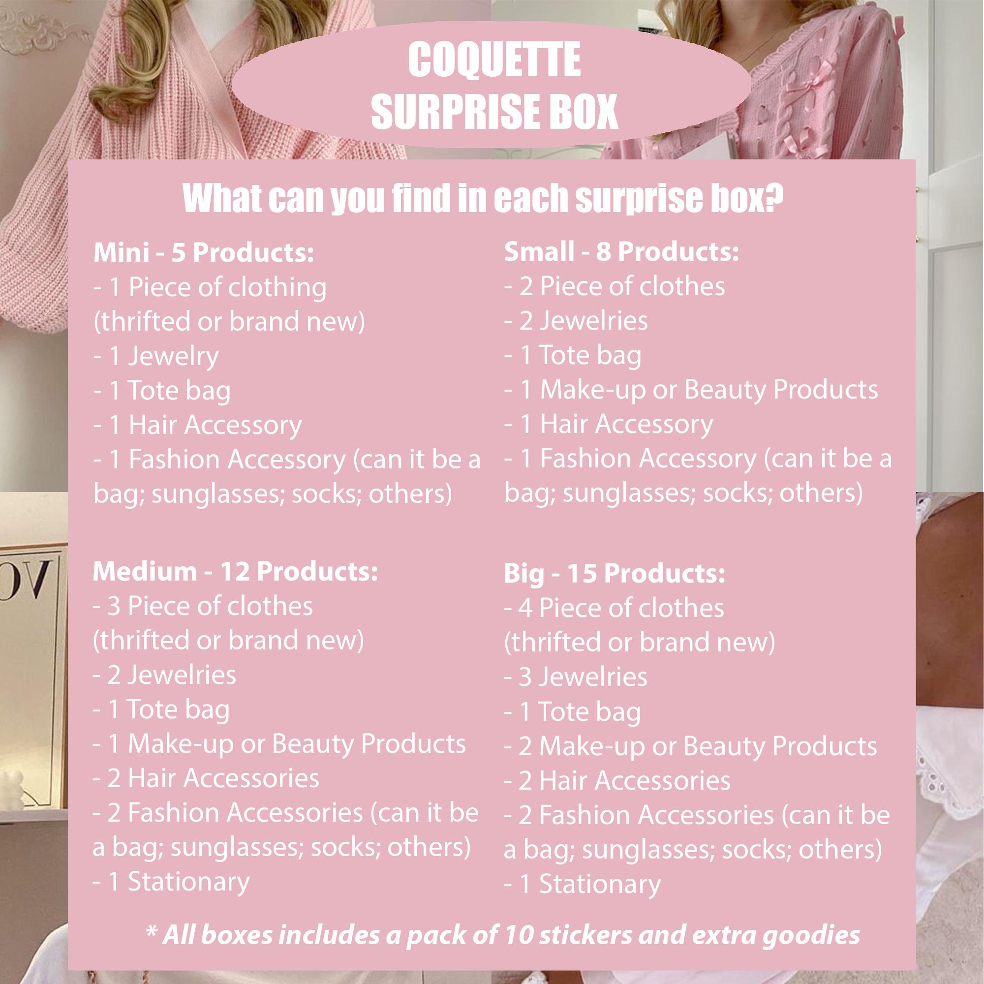 Coquette Clothing Surprise Box: Pink Vintage Style, Personalized Gift ...