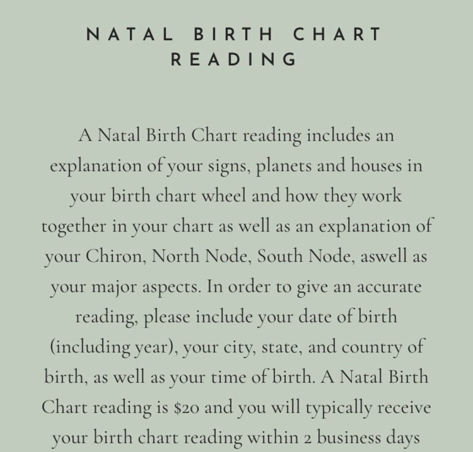 Complete Natal Birth Chart Reading - Etsy