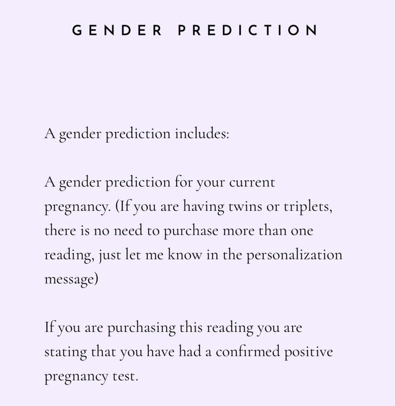 Current Pregnancy Gender Prediction - Etsy