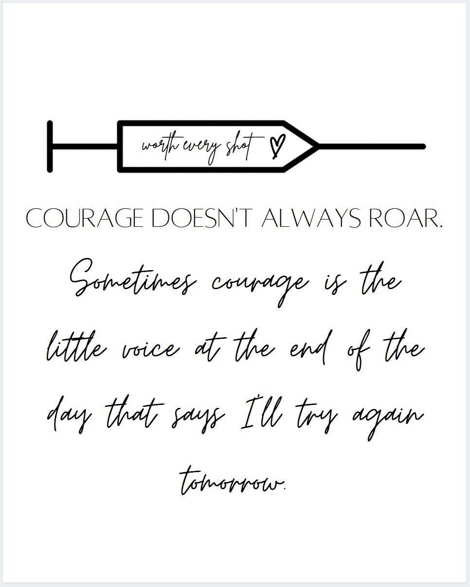 Worth Every Shot Printable | IVF Gift | Infertility Gift | Courage ...