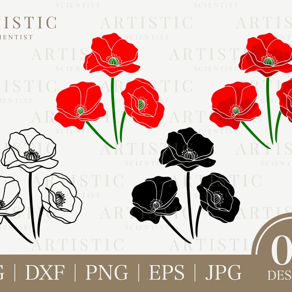 Poppy Flower Svg - Etsy