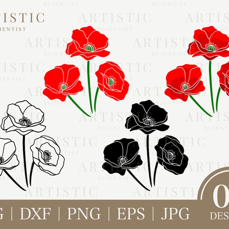 Poppy Flower Svg - Etsy