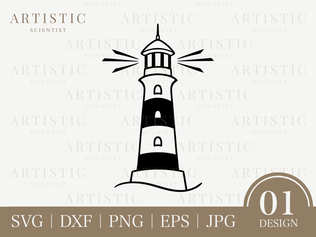 Phare Svg, phare Png, vague avec phare Svg, plage nautique Ohio plage ...