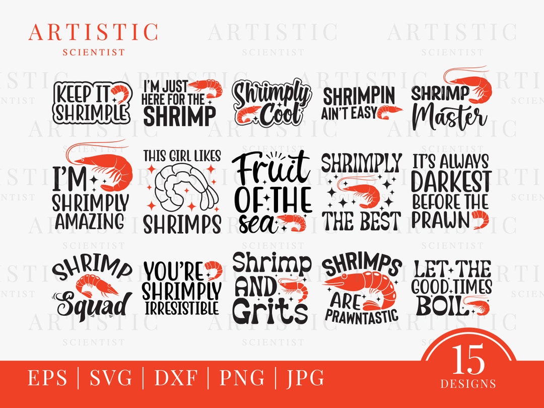 Shrimp Svg, Prawn Svg, Seafood Restaurant Svg, Boil Shrimp Masters ...