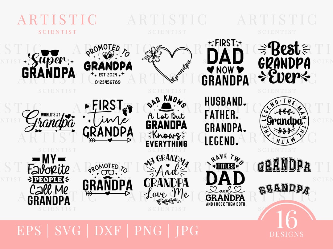 Grandpa Svg, First Time Grandpa Svg, Promoted to Grandpa Svg, Best ...