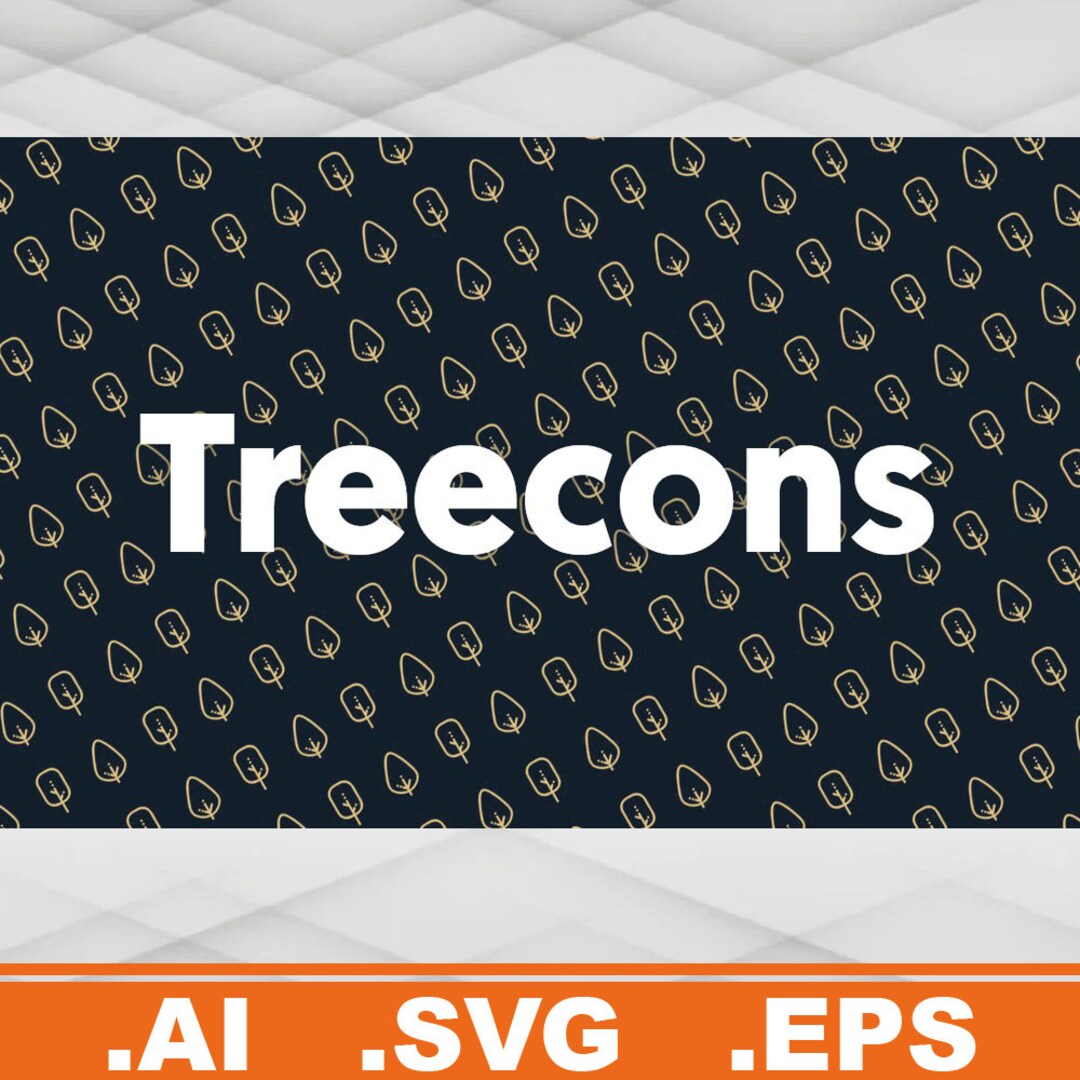 Icons Trees Font / SVG / AI / EPS / Silhouette / Decal / - Etsy