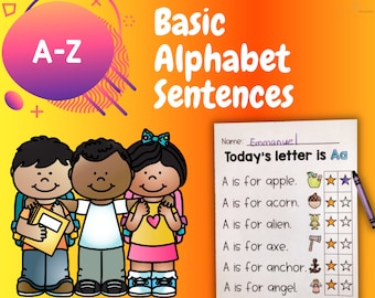 A-Z Letter Printable Activity Pages Preschool Coloring - Etsy