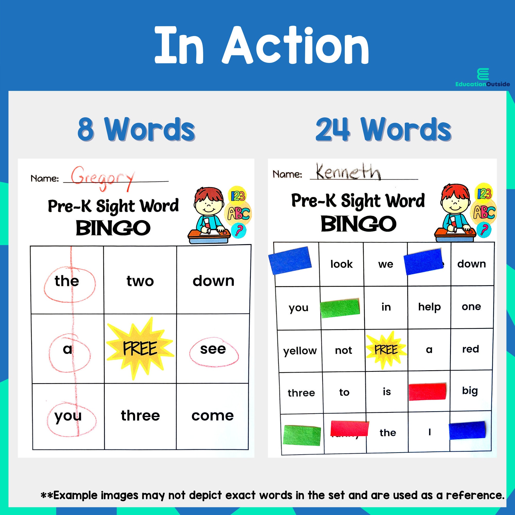 Printable Bingo | Dolch Pre Primer | Preschool Worksheets | Sight Words ...